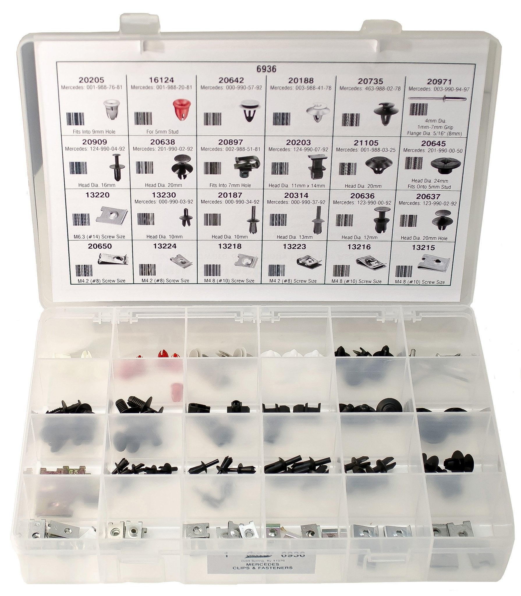 Auveco # 6936 Fits Mercedes-Benz Clips And Fasteners. Assortment. Qty 1 ...