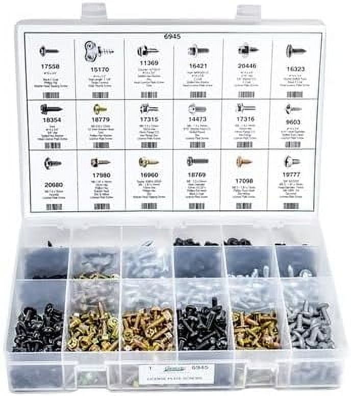 Auveco # 6945 License Plate Screws Assortment. Qty 1. - Walmart.com