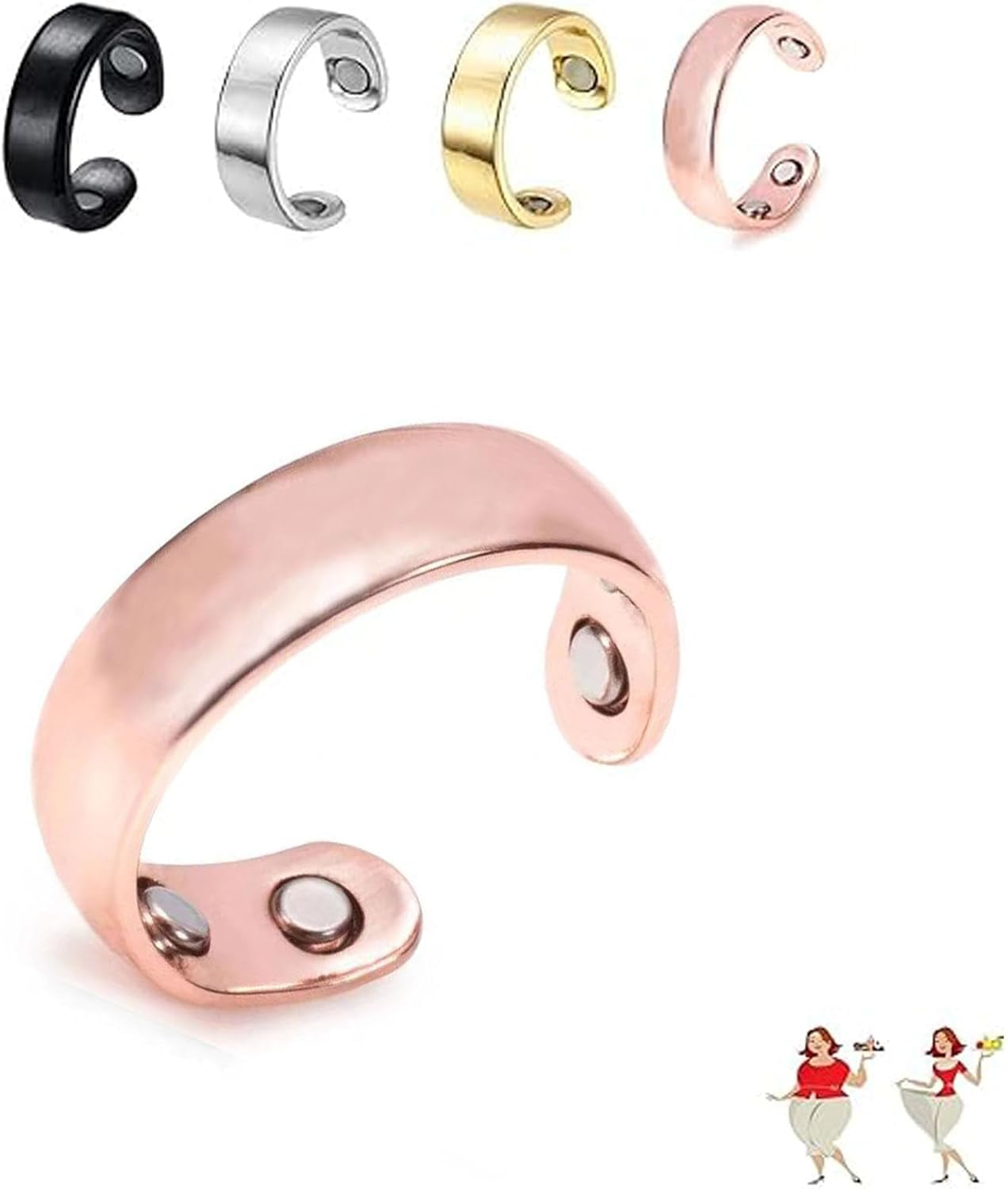 Auvulis Migraine Ring，Stainless Steel Adjustable Calmi Rings Lymphatic ...