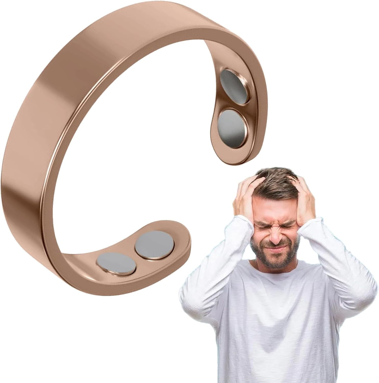 Auvulis Migraine Ring, Auvulis Vitality Ring, Adjustable Acupressure ...