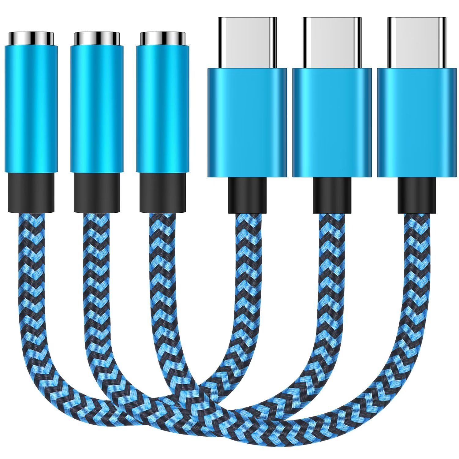 Aux to 3.5mm Adapter,AILKIN 3PACK Type C to Headphone Jack Adapter Usb ...