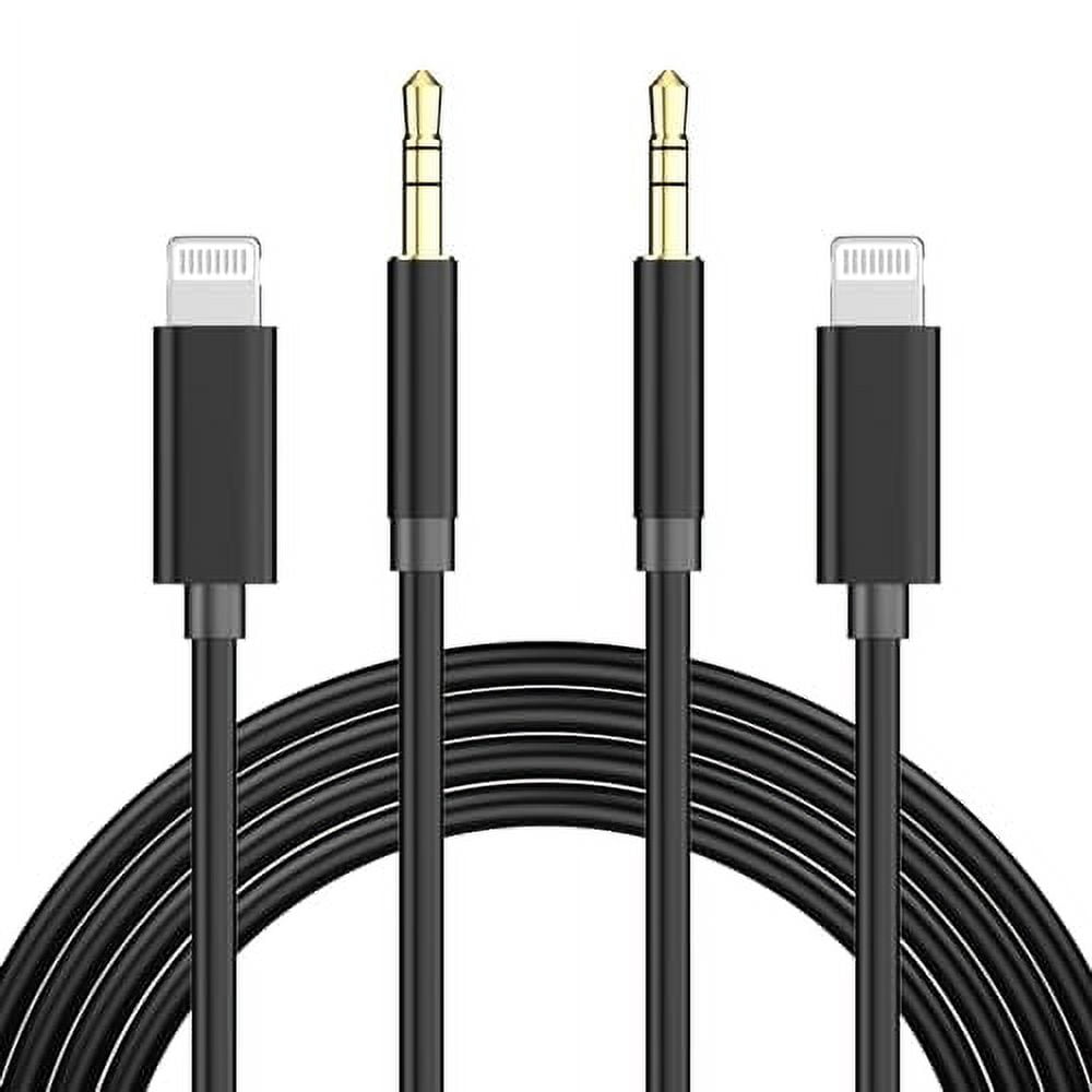 Aux Cord for iPhone, 2 Pack [Apple MFi Certified] Lightning to 3.5mm ...