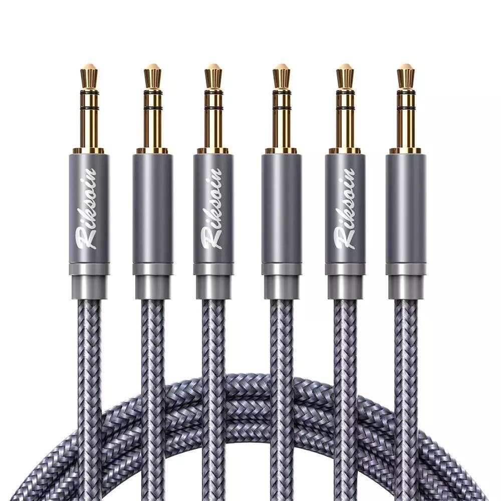 Aux Cord3.5mm Male To Male Auxiliary Audio Cable shieldedhifi 3 Pack ...