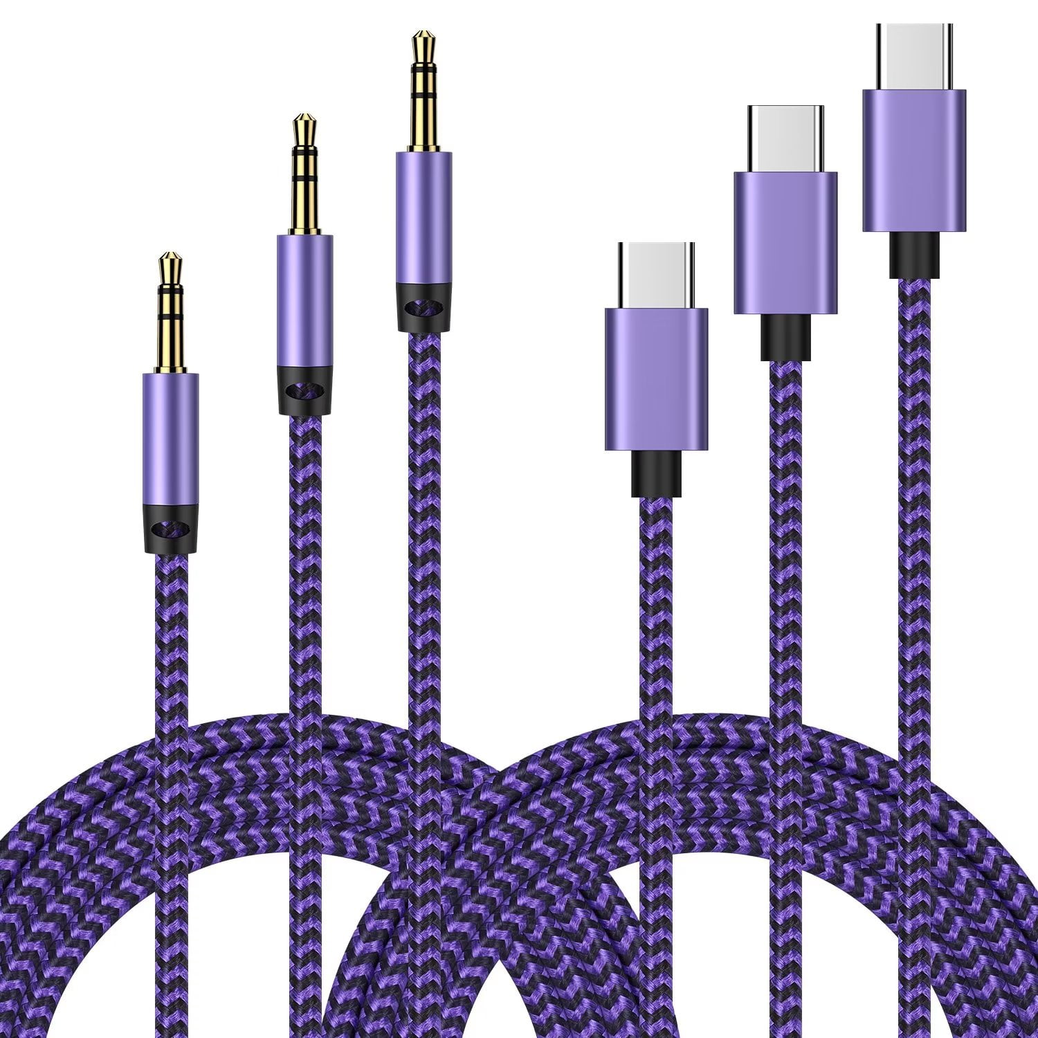 Aux to USB C 3.5mm Adapter,AILKIN 3PACK Aux Cord to Type C USB C 3.5mm ...