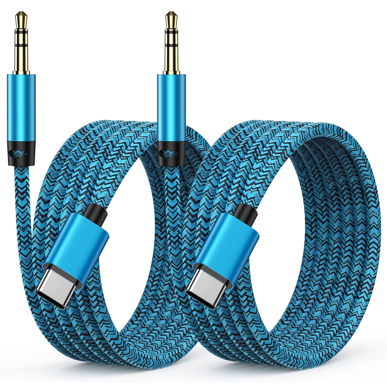 AbcPow Aux Input Cable Cord, USB C to 3.5mm Aux Adapter, Nylon Braided ...