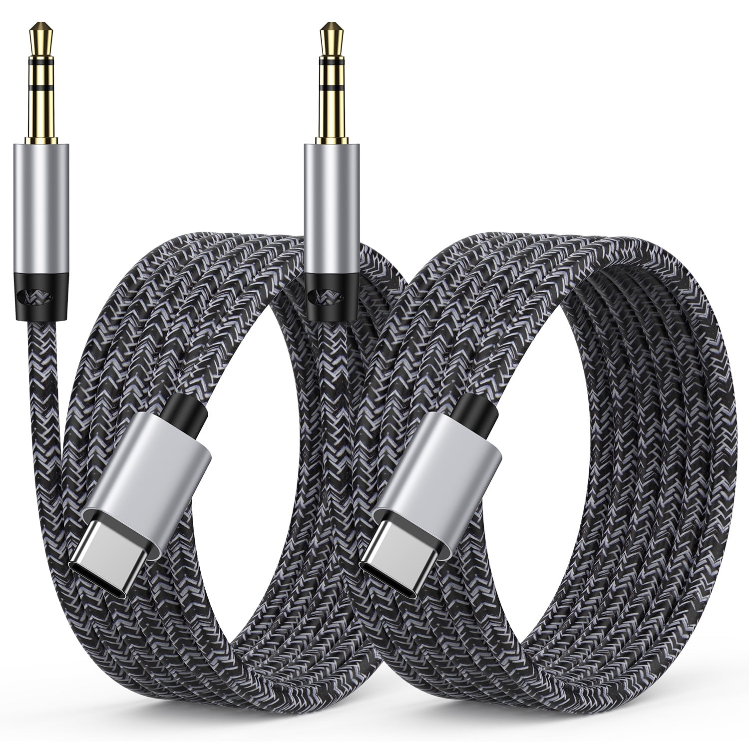 ABCPOW 2PACK Aux Cord to USB C Type C 3.5mm Adapter for Android ...