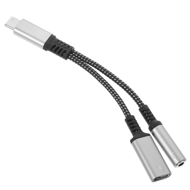 Aux to USB C 3.5 Headphone Jack Adapter Audio for Laptop and Charging ...