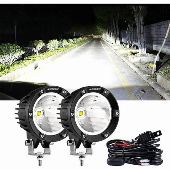 Auxbeam ZD000668 4 Inch 100W Spot Round LED Pods White LED Driving ...