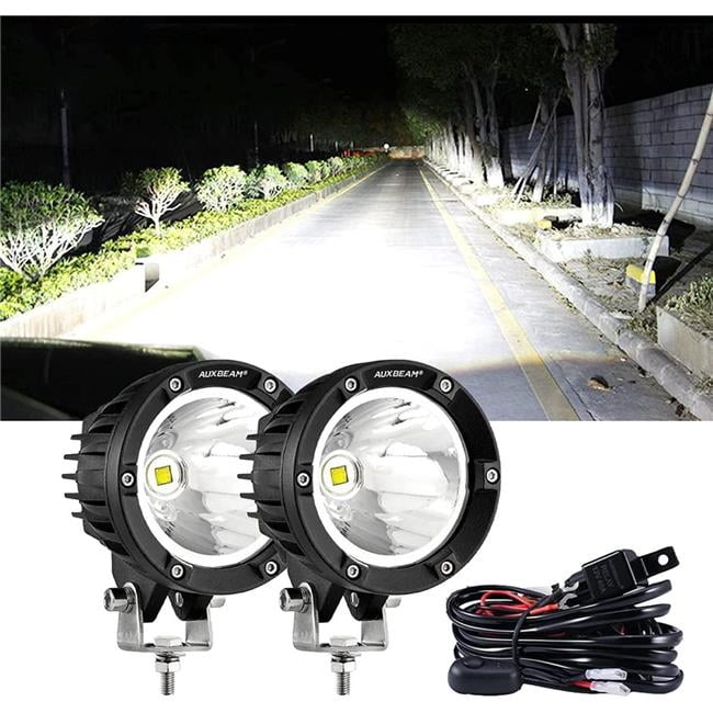 Auxbeam ZD000668 4 Inch 100W Spot Round LED Pods White LED Driving ...