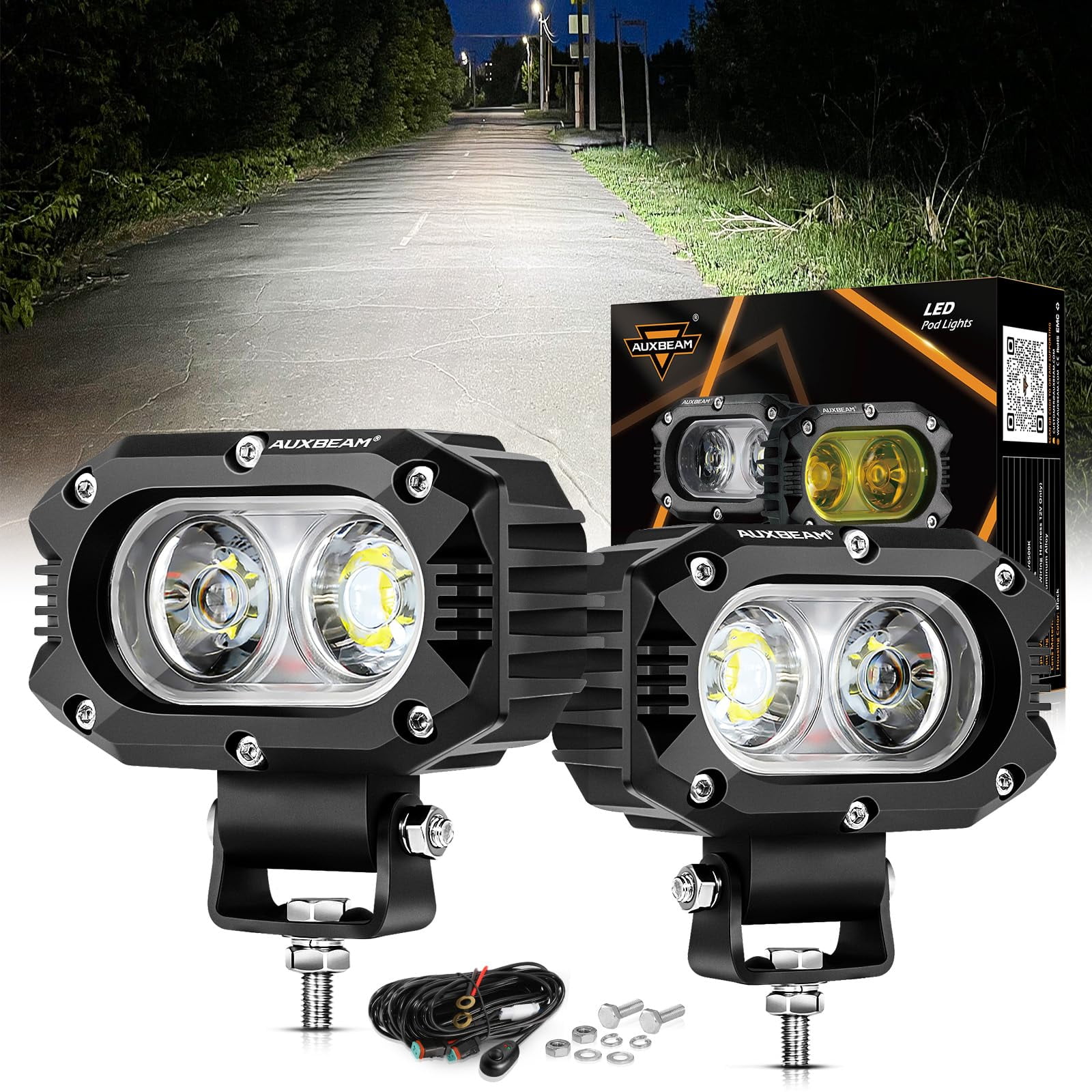 Auxbeam 4In Offroad SSF20 Light for Truck, Driving Pod Lights Super ...