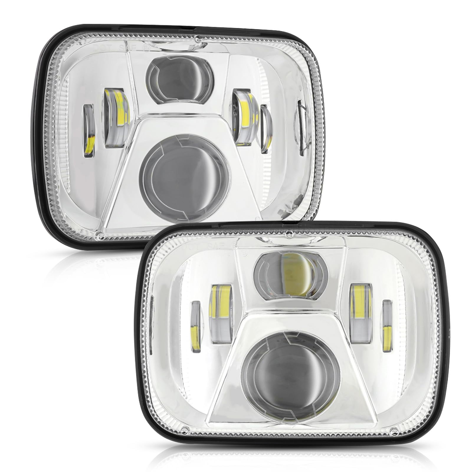 Auxbeam 8000LM 300% Bright 5x7 Headlights, 7x6 Led Headlights with High ...