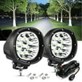 Auxbeam Round LED Offroad Lights 4 inch 90W, LED Pod Light 9000LM Off ...