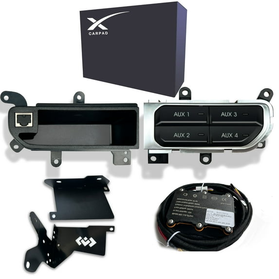 Auxiliary Switch Bank Kit, OEM Style Aux Switch Panel Dash 4 Buttons 4x30A for Wrangler JL 2018 ...