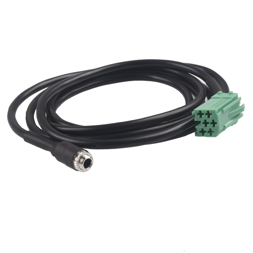 Auxiliary cable adapter for radio CD player Mini ISO 3.5mm female jack ...