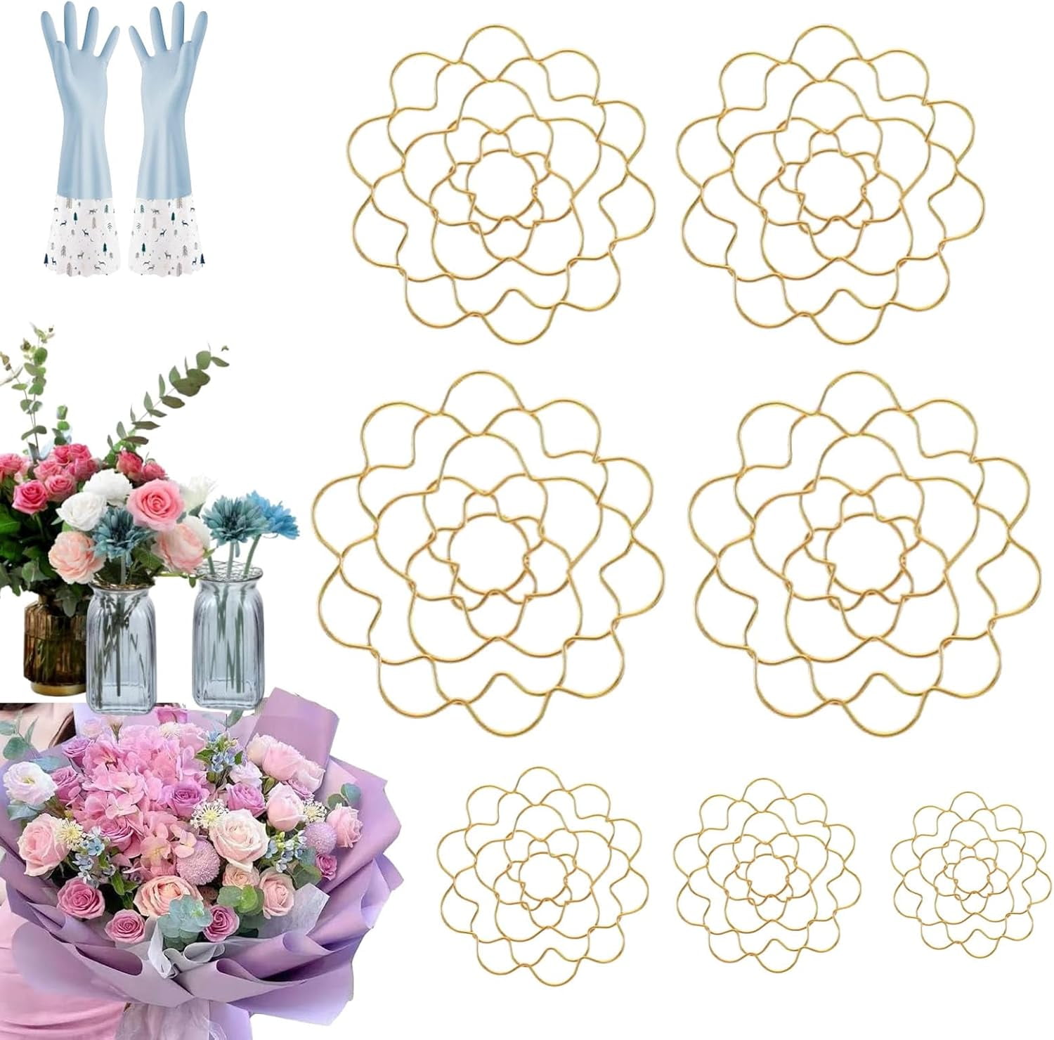 Auxiliaryn Stainless Steel Floral Grid Organizer, Residencew/Succeedto ...