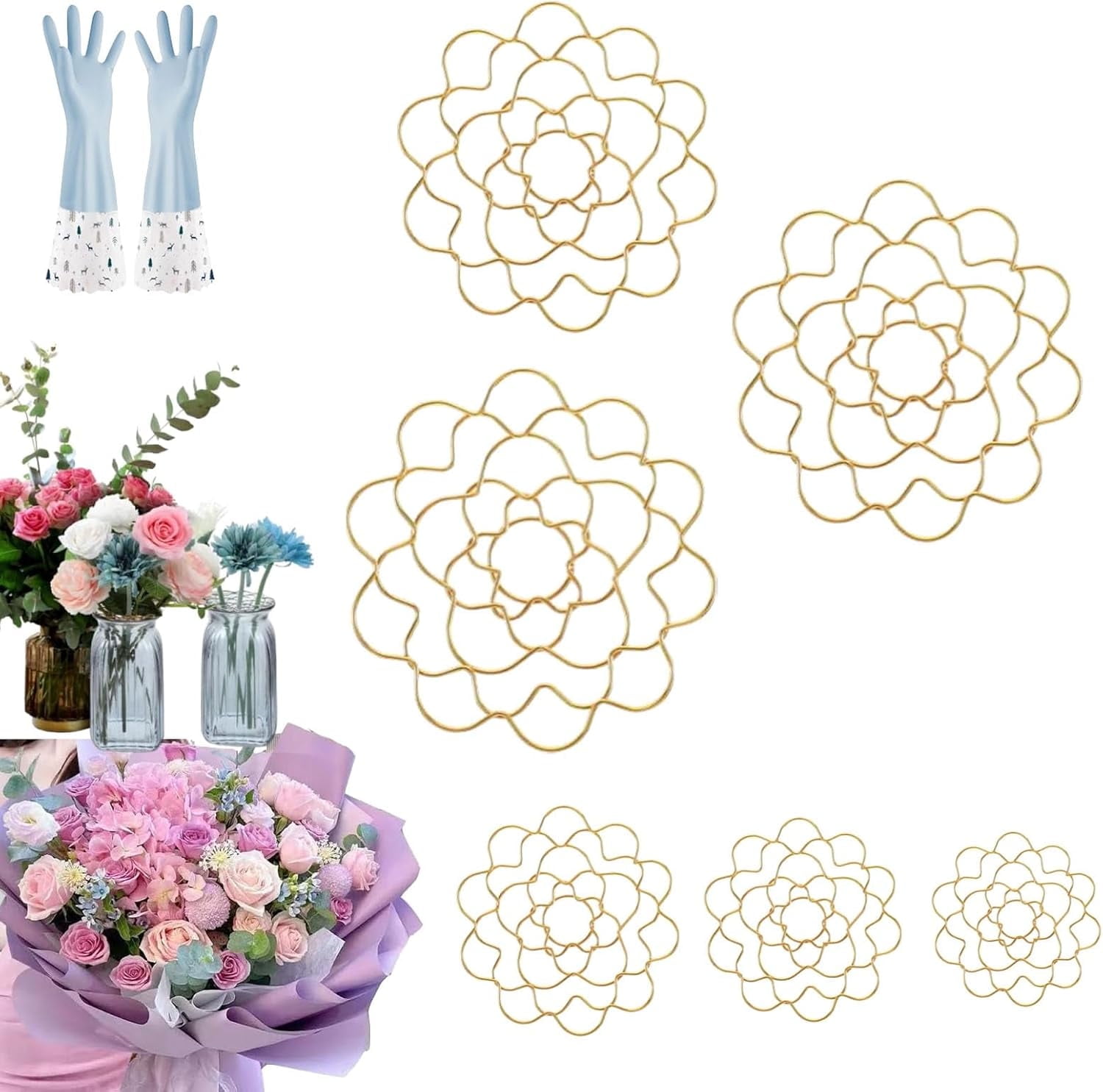 Auxiliaryn Stainless Steel Floral Grid Organizer, Residencew/Succeedto ...