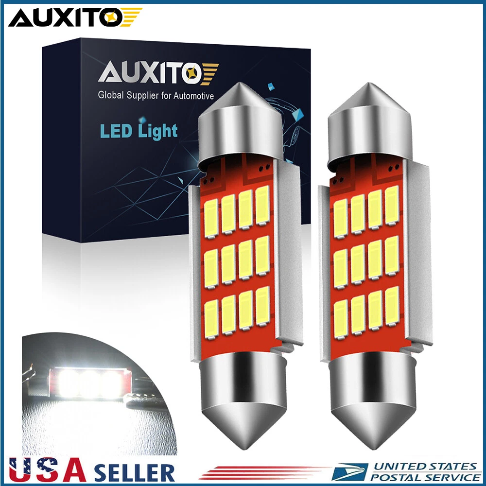Auxito 2* White 6418 6411 36Mm Led License Plate Tag Light Bulbs Car ...