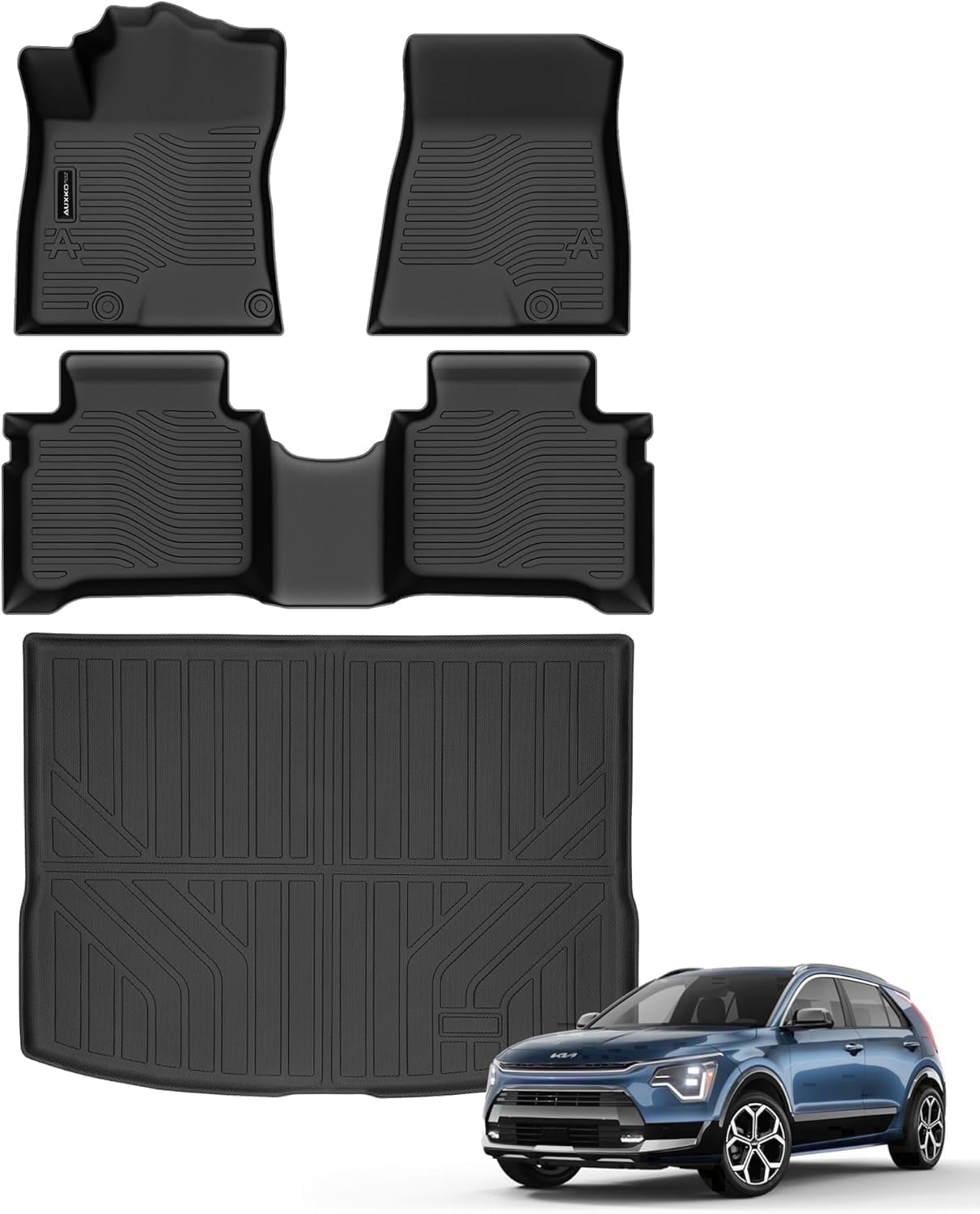 Auxko All Weather Floor Mats Cargo Mat Fit for Kia NIRO Hybrid 2026 ...