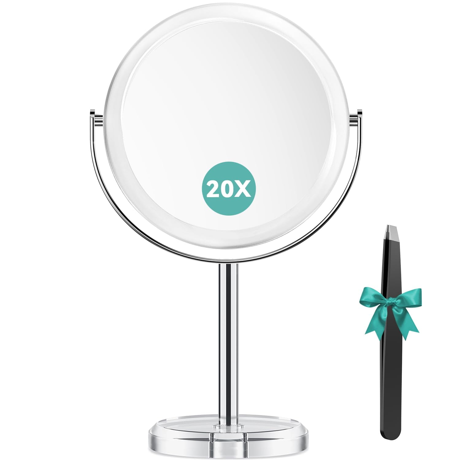 Auxmir 20X Magnifying Makeup Mirror, Double Sided 1X/20X Magnifying ...
