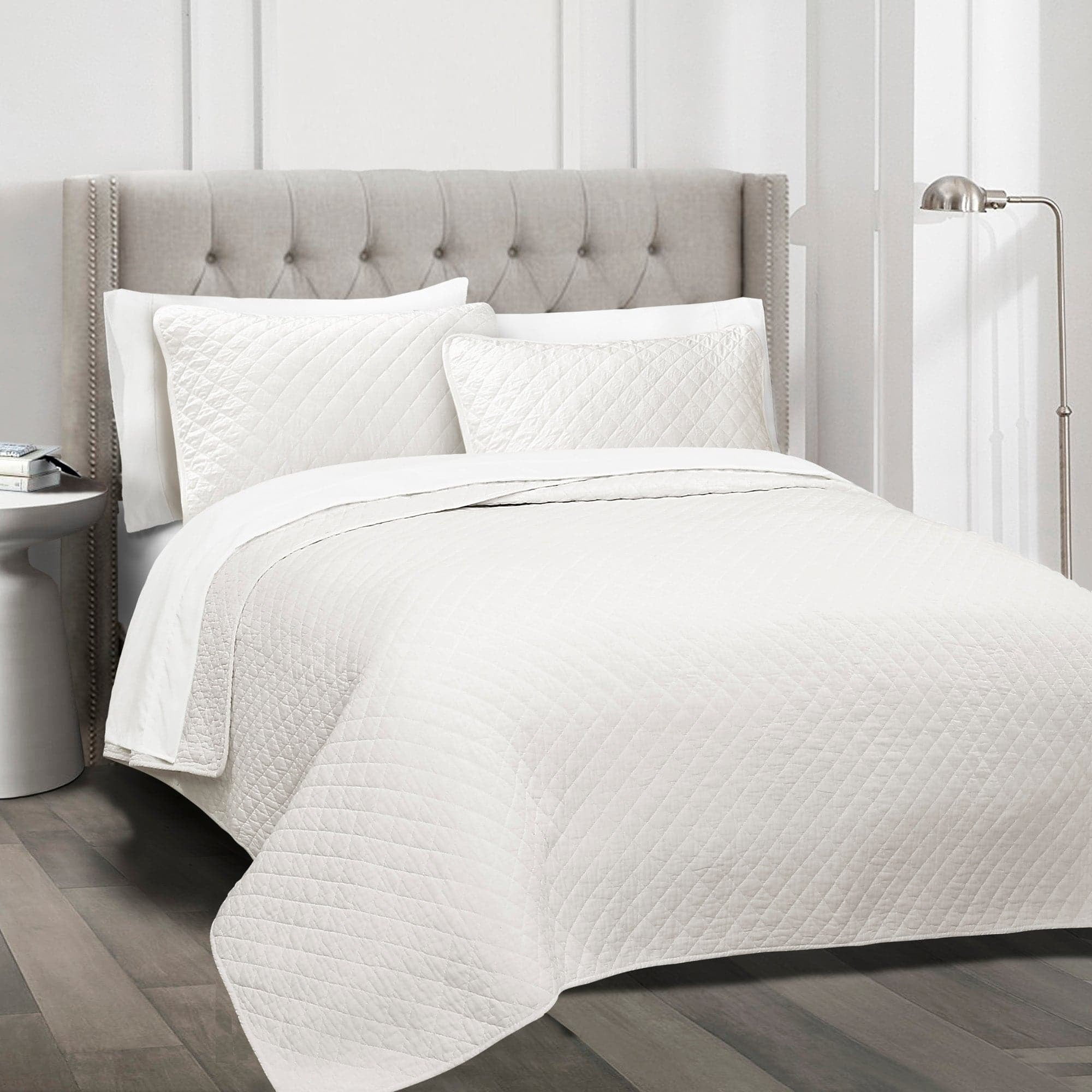 Ava Diamond Oversized Cotton Quilt Set by Lush Decor - Walmart.com