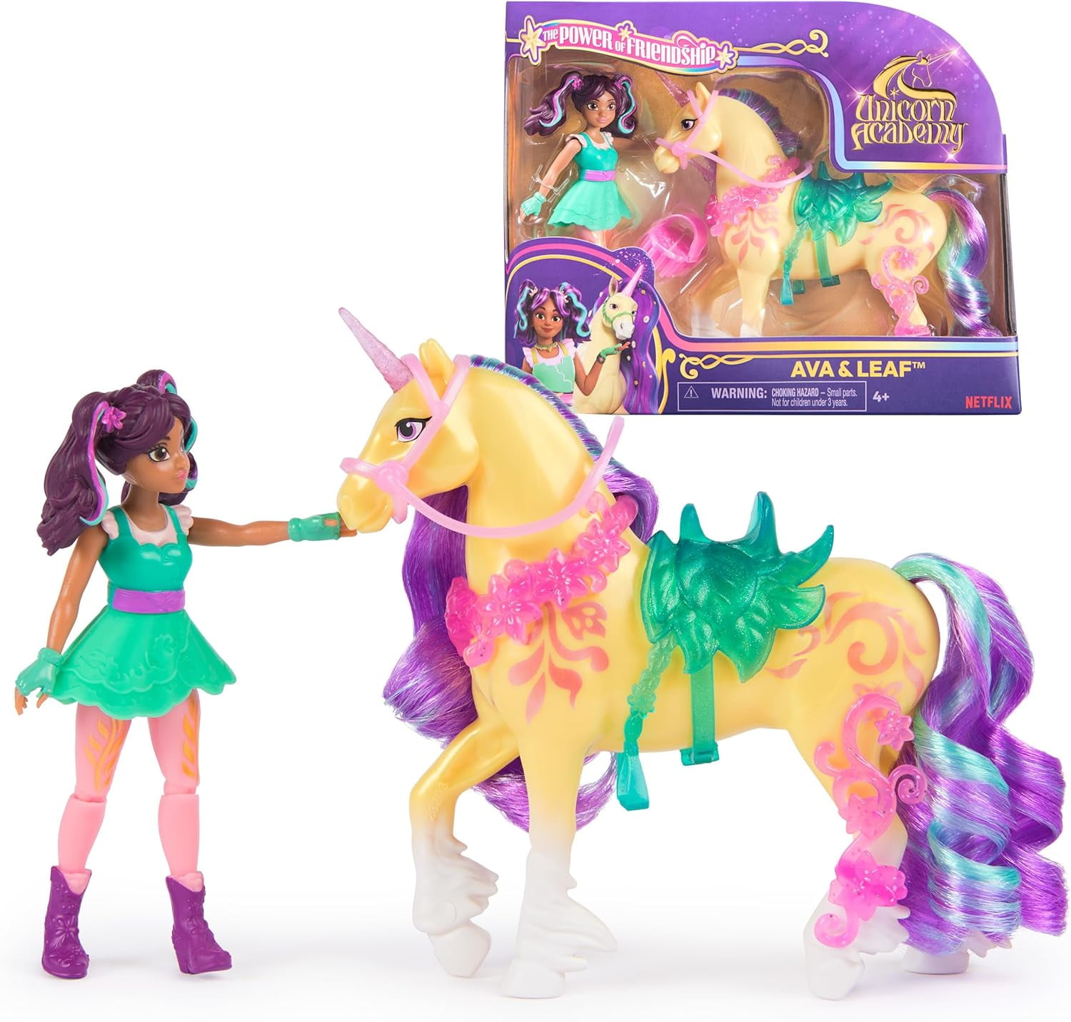 Ava & Leaf Power of Friendship Set with Translucent Saddle & 2 Power Accessories, Dolls ...