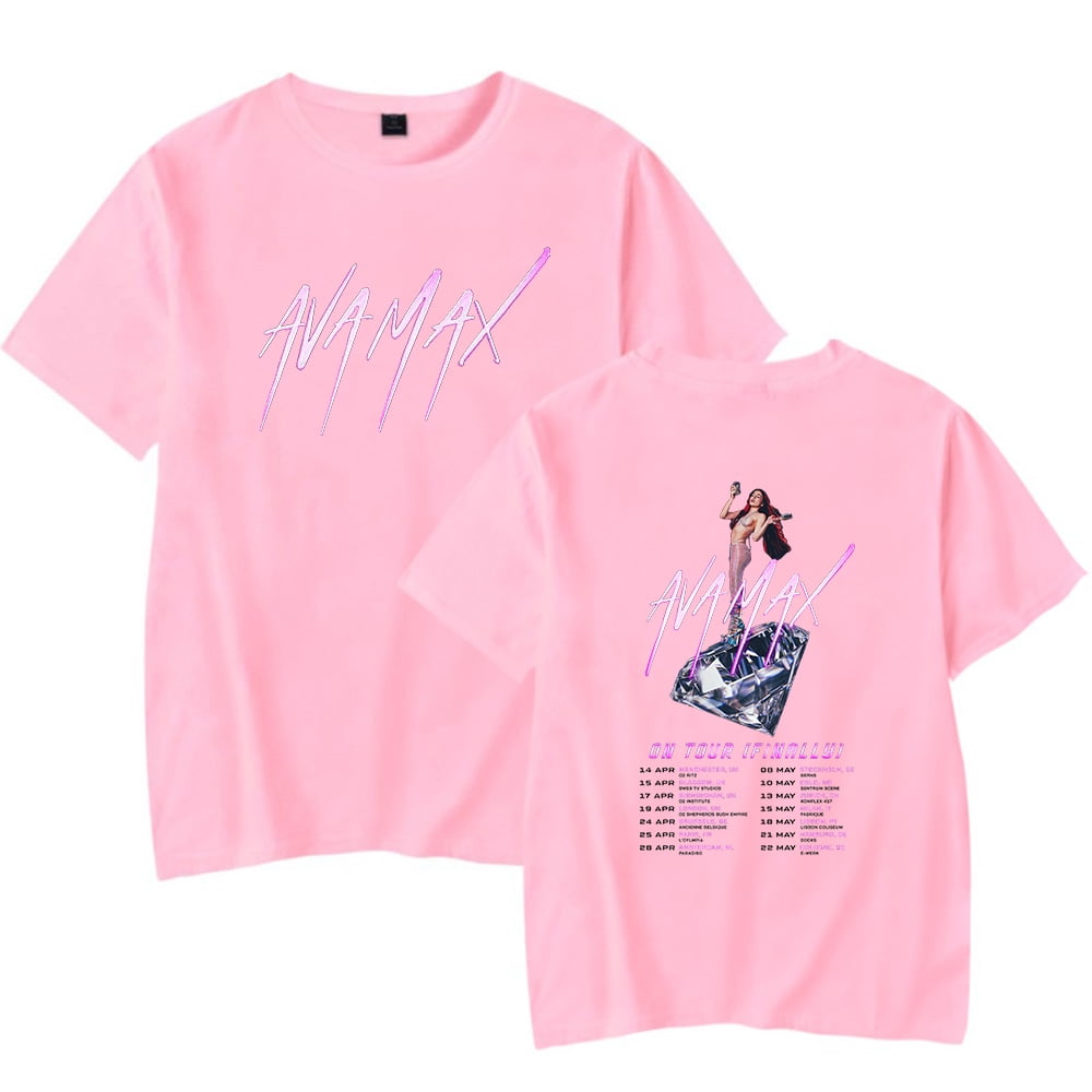 Ava Max On Tour Finally Merch Diamonds Dancefloors T-shirt Short Sleeve ...