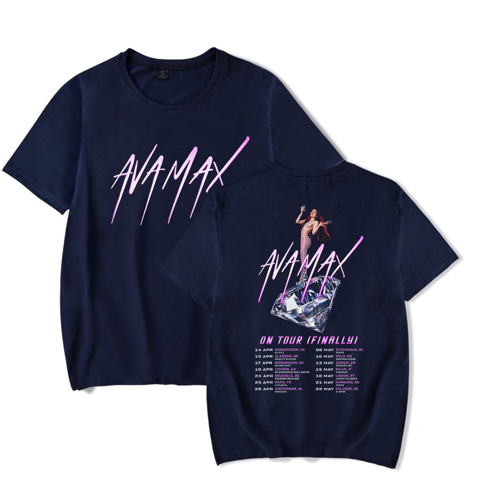 Ava Max On Tour Finally Merch Diamonds Dancefloors T-shirt Short Sleeve ...