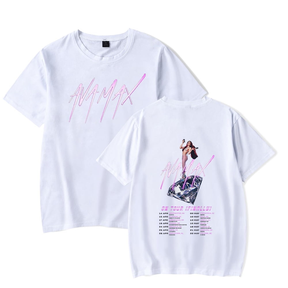 Ava Max On Tour Finally Merch T-shirt Fashion Casual Short Sleeve Women ...