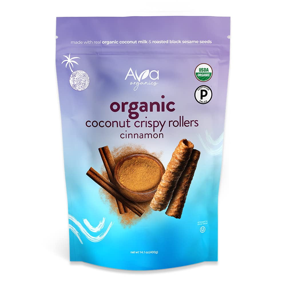Ava Organics - Coconut CM31 Crispy Rollers - Cinnamon - Family Size ...