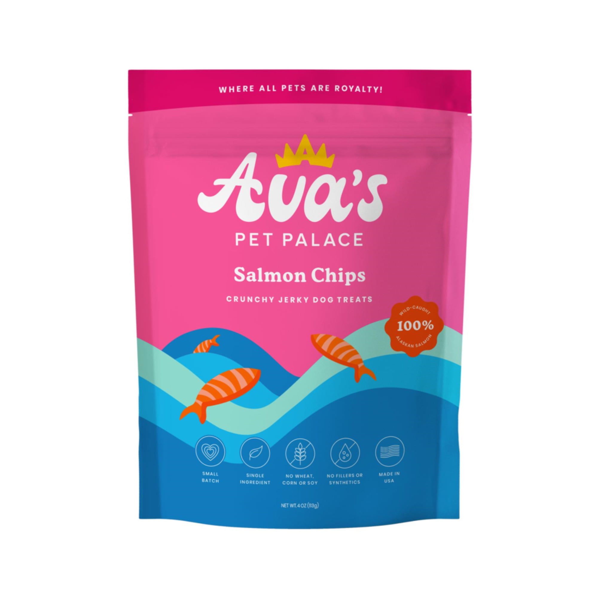 Ava's Pet Palace Single-Ingredient 100% Wild Alaskan Snappin' Salmon ...