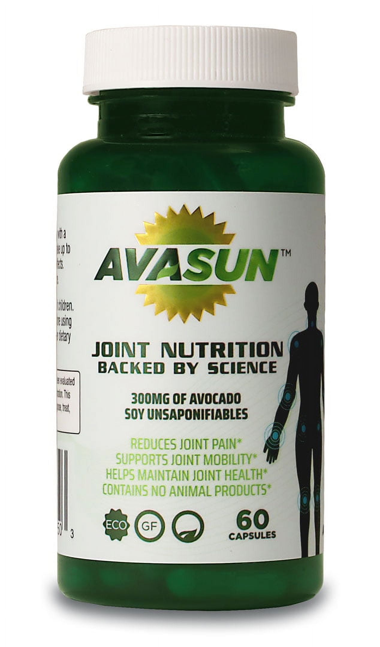 AvaSun, Healthy Joint Nutrition, Avocado Soy Unsaponifiable, 300Mg, 60 Day Supply, Bone Strength ...