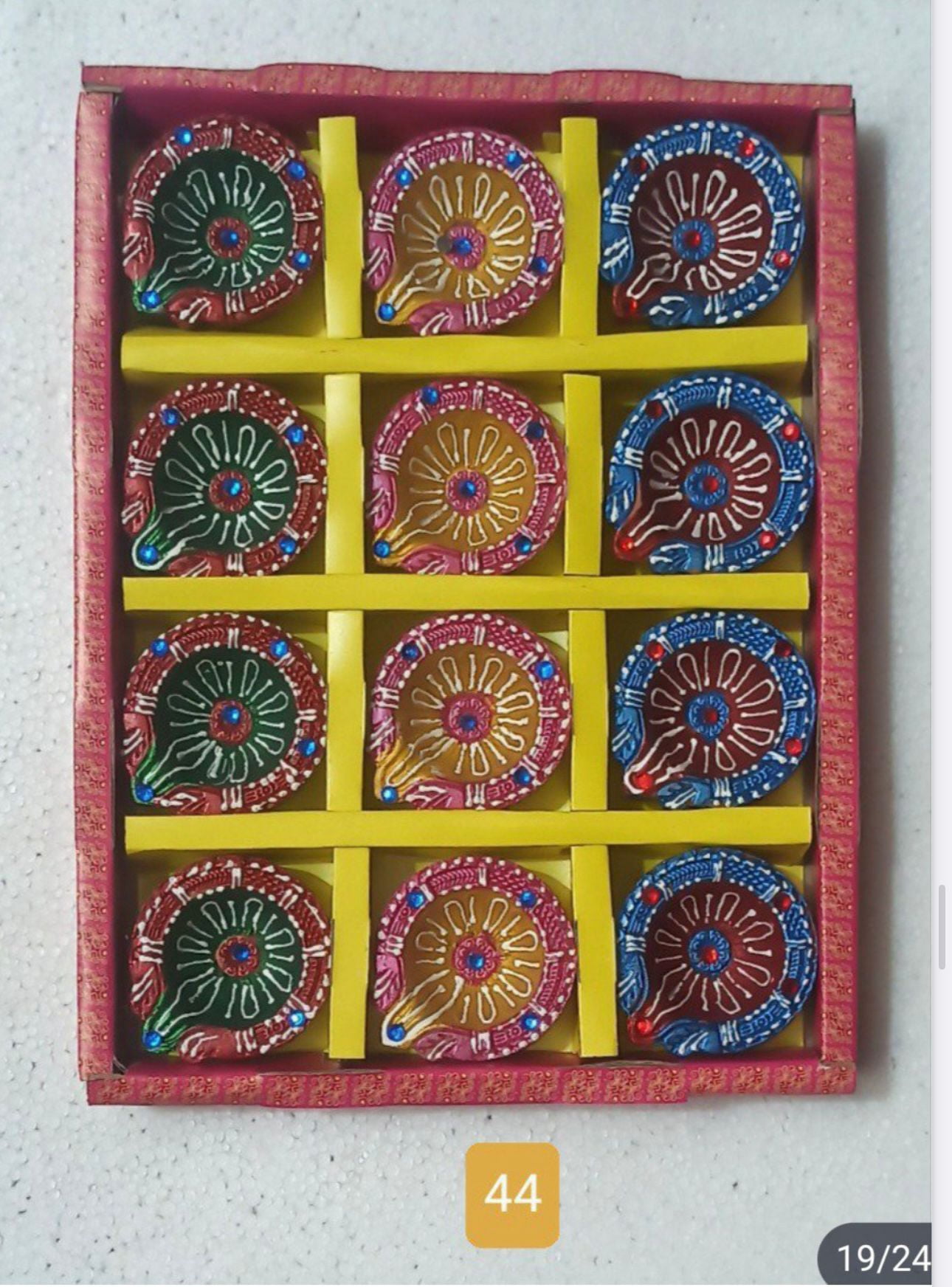 Avador Handmade Clay Diya Indian Puja Oil Lamp, Mitti Diya Lamp ...