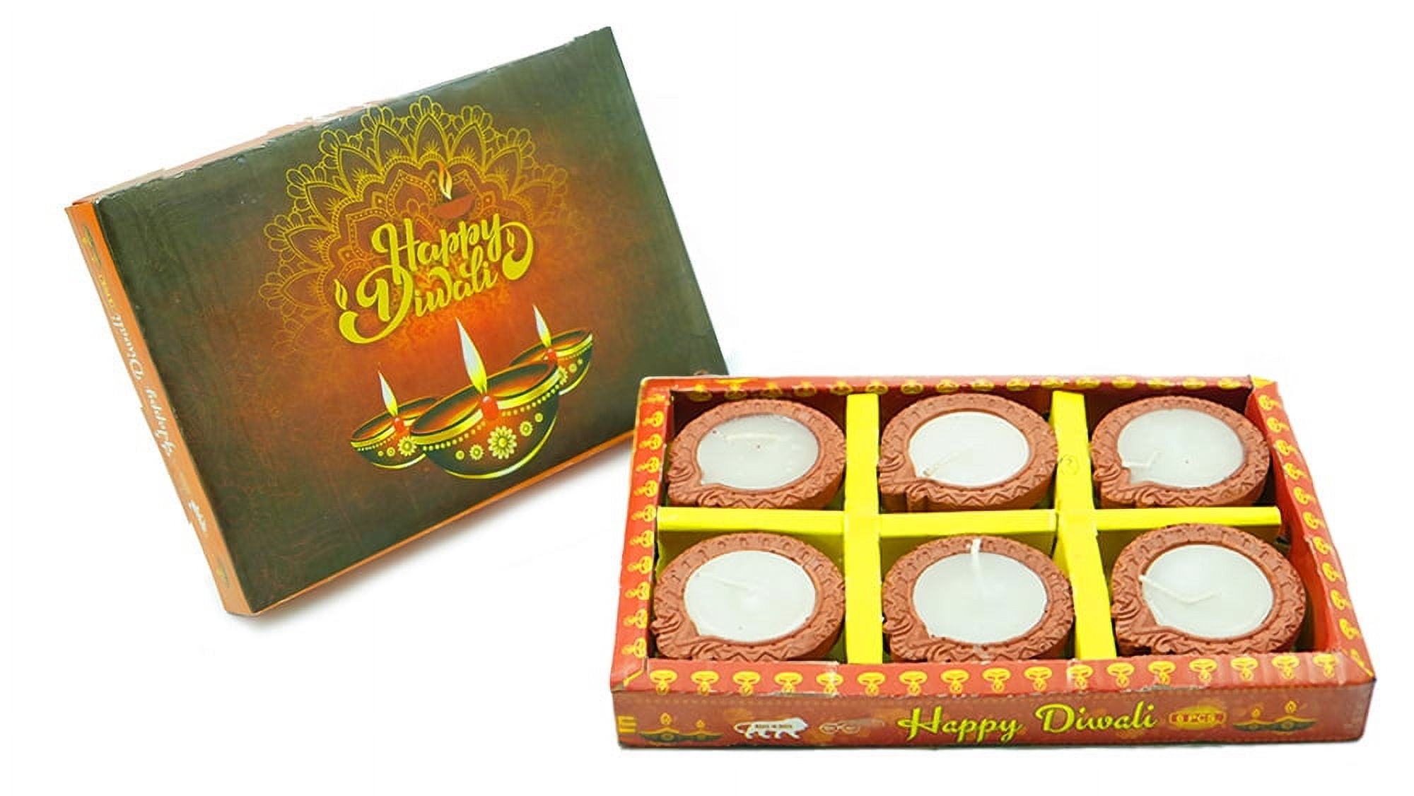 Avador Handmade Clay Diya Indian Puja Oil Lamp, Mitti Diya Lamp ...