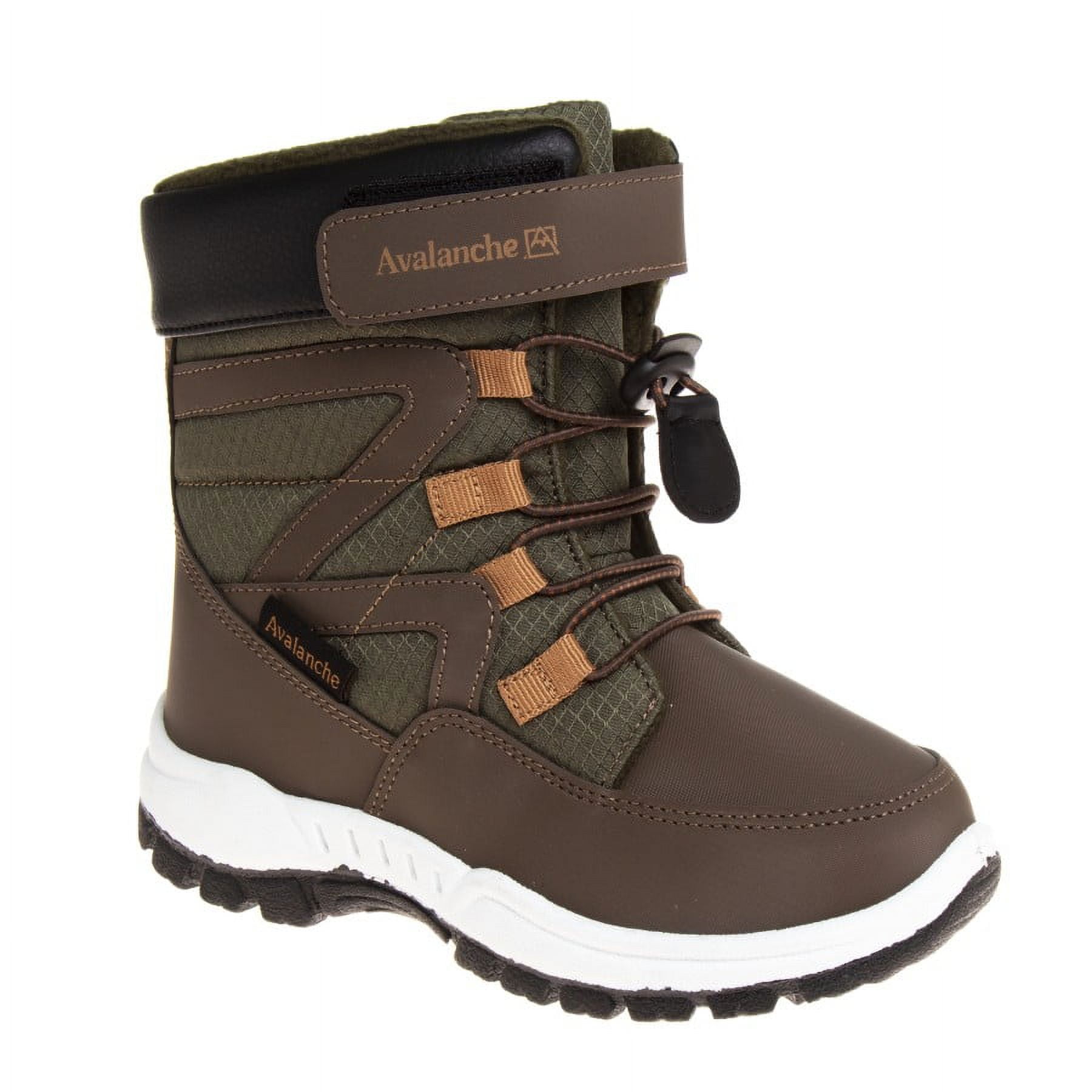 Avalanche Little Kids Boys' Synthetic Snow Boots with Bungee Cord and ...