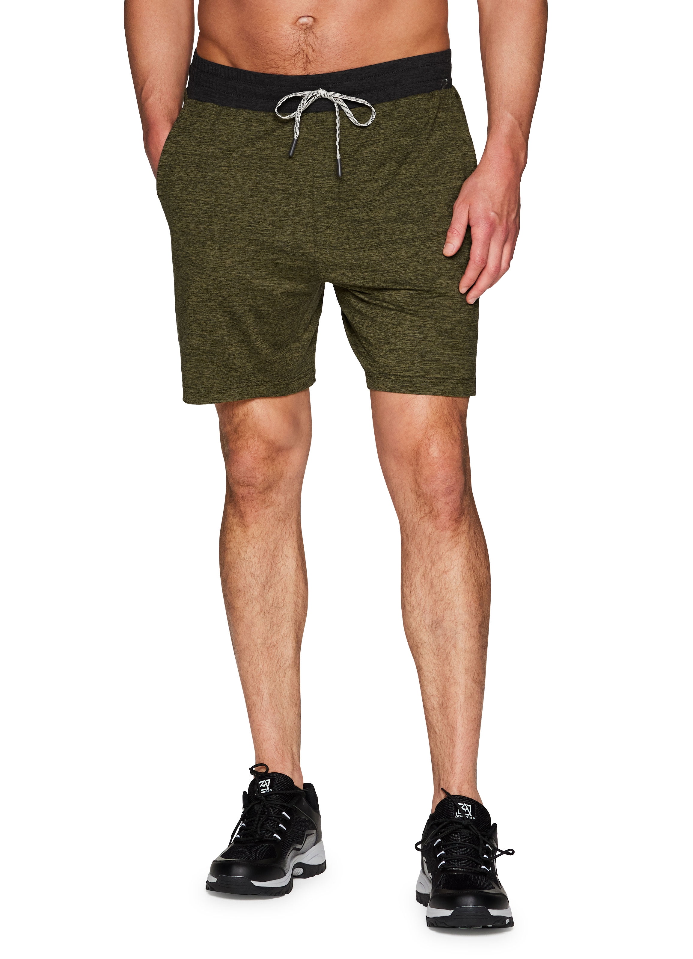 Avalanche Men's 7-Inch Inseam Ultra Soft Stretch Jersey Shorts with ...