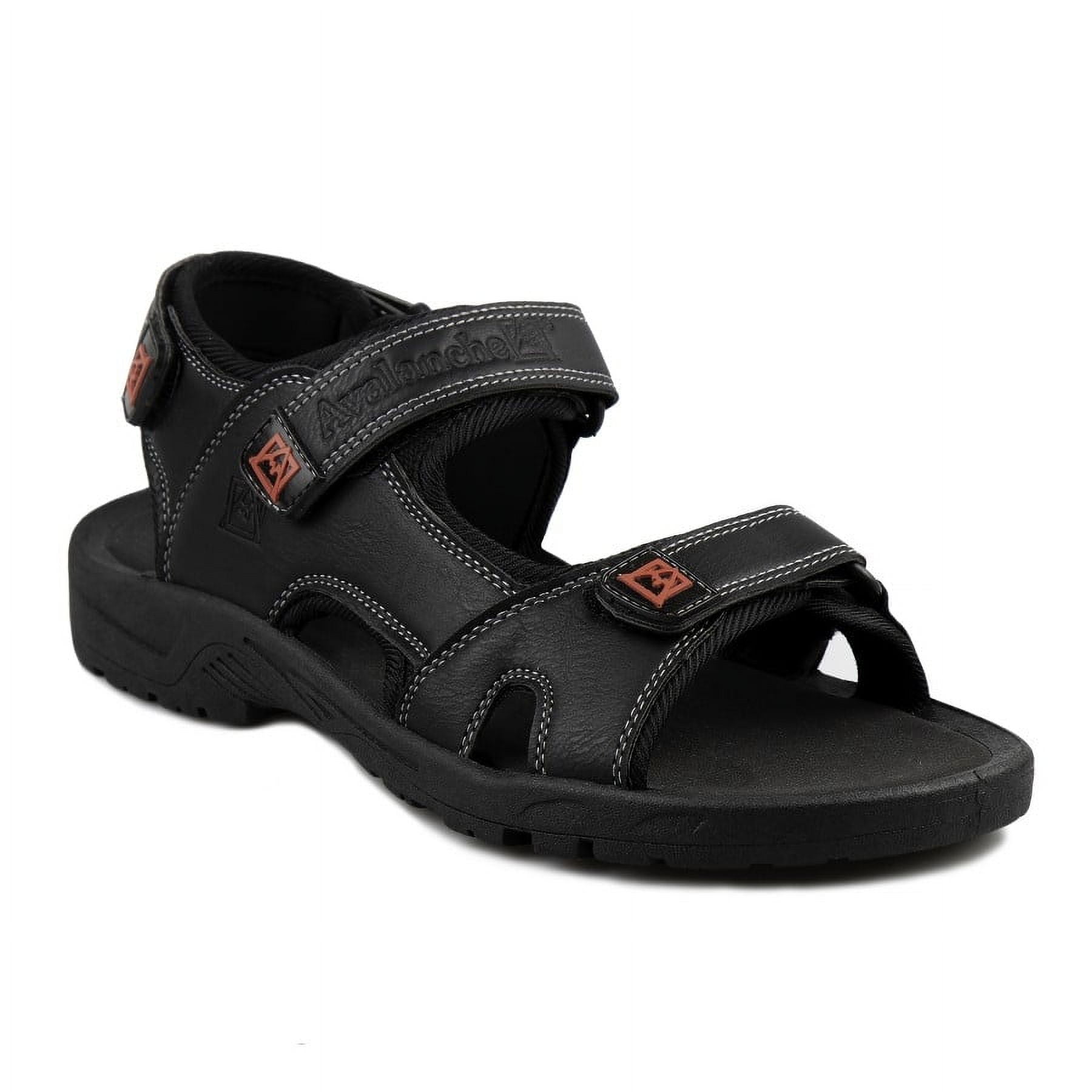 Avalanche Men's Open Toe Sandals - Black, Size: 7.5 - Walmart.com