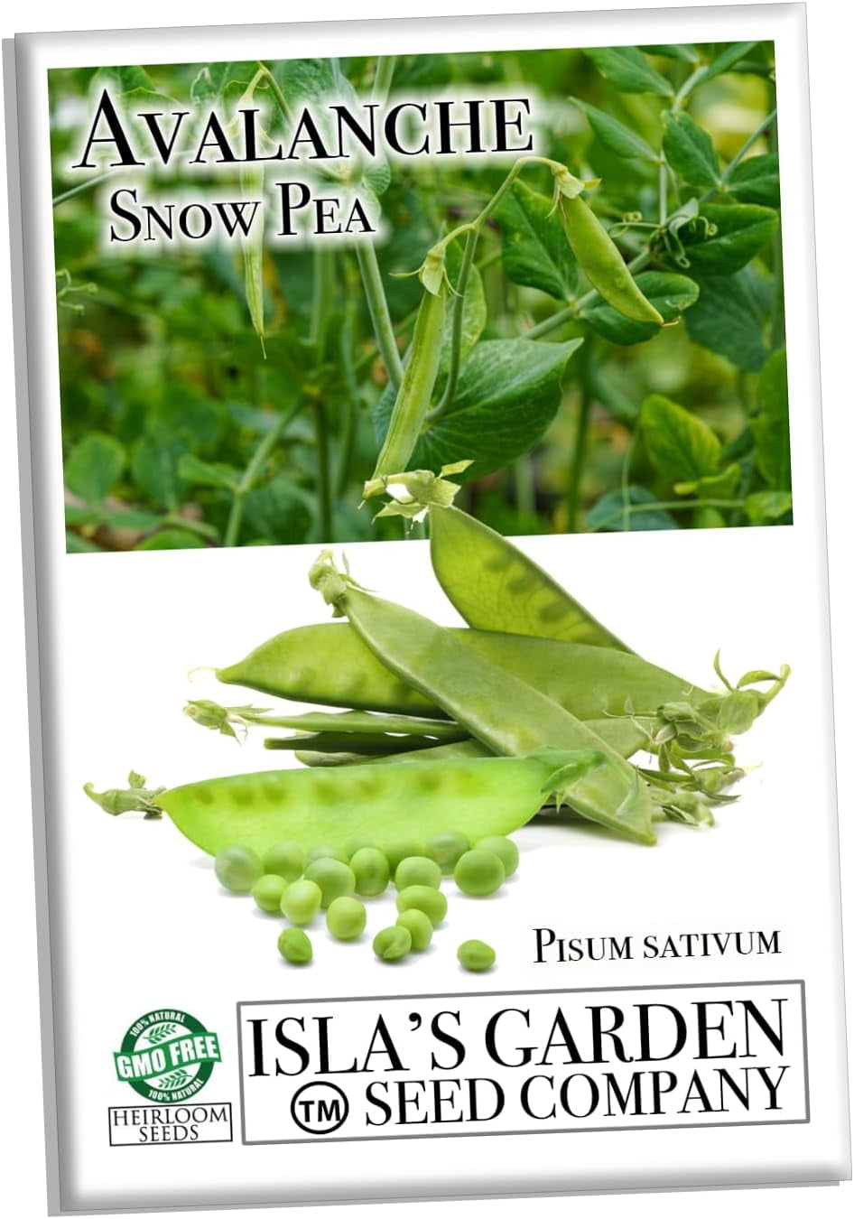 Avalanche Snow Pea (Pisum sativum) Seeds - 50+ Non-GMO Heirloom Seeds ...