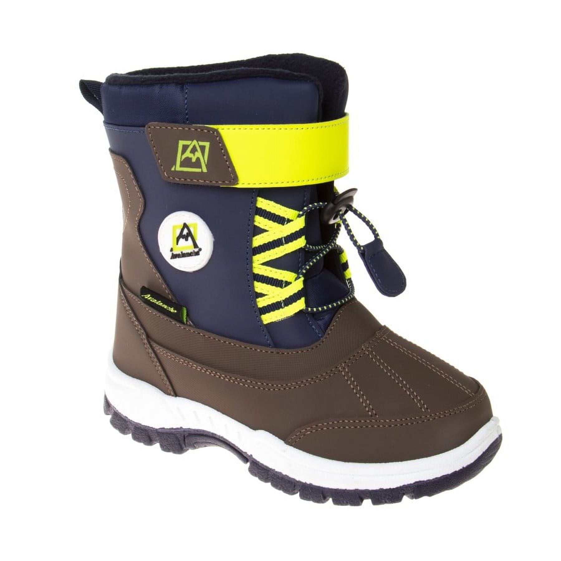 Avalanche Toddler Boys' Synthetic Snow Boots with Bungee Cord and Hook ...