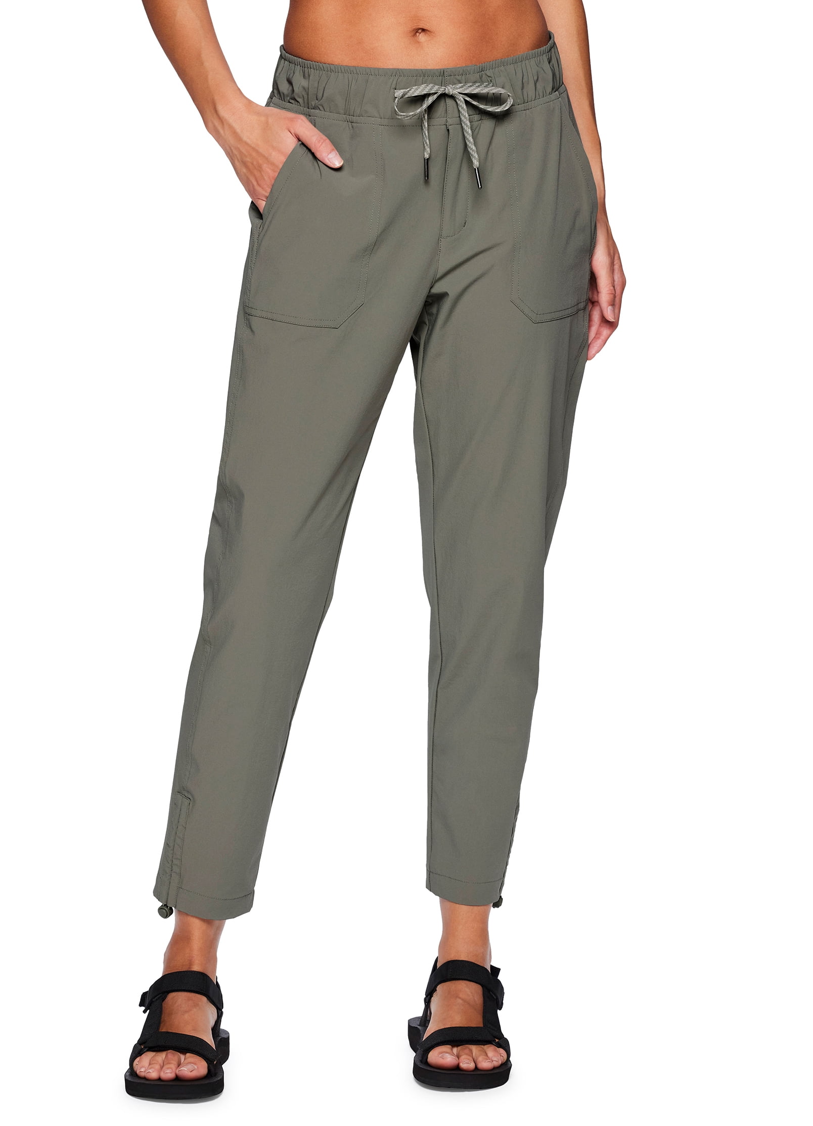 Avalanche Women's Hiking Quick Dry Drawstring Woven Ankle Pant With ...