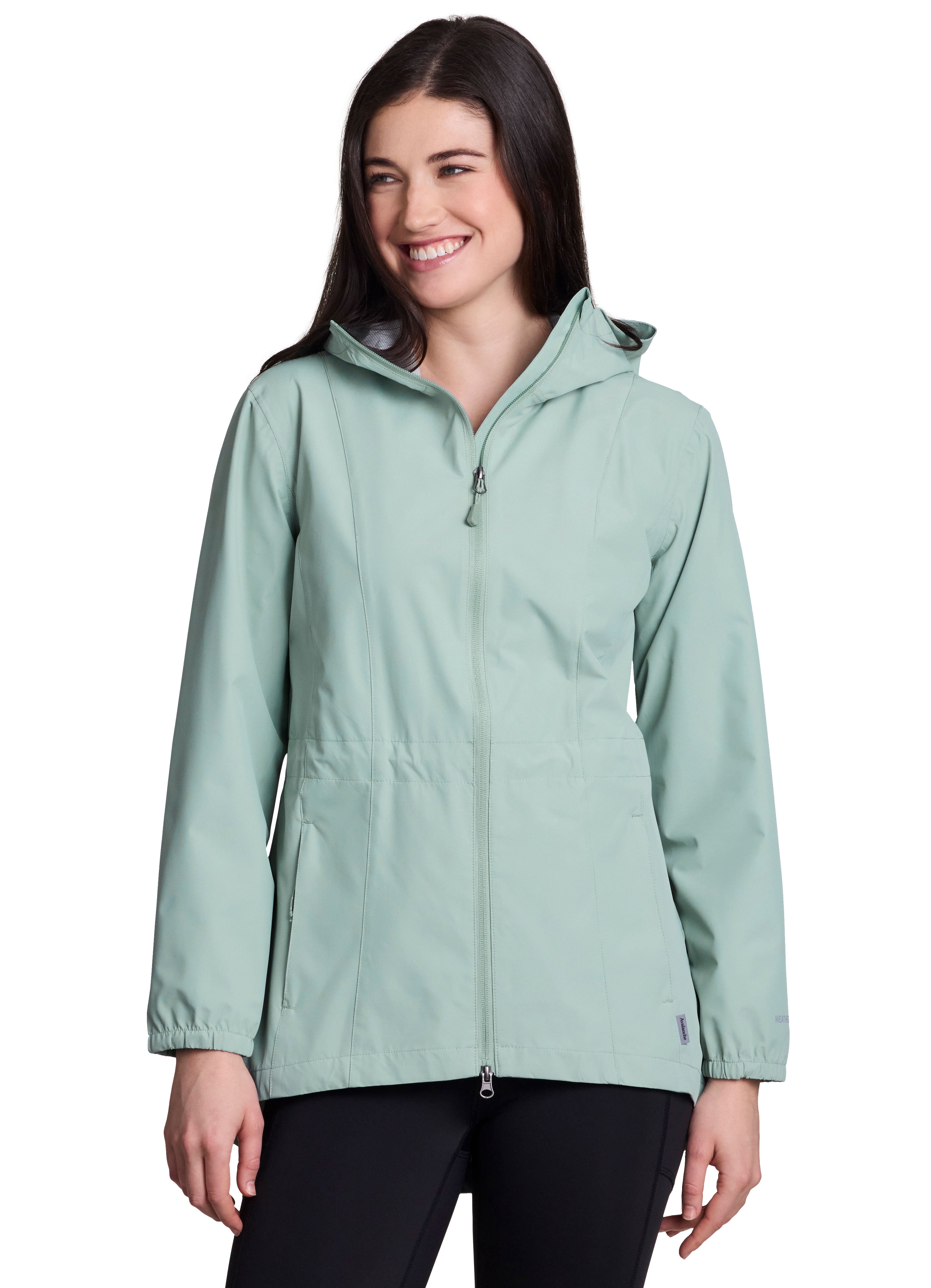 Avalanche Women's Lightweight Ripstop Rain Jacket With Zipper Pockets ...