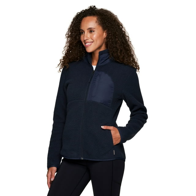 Avalanche Women's Soft Sherpa Fleece Zip Up Jacket With Zipper Pocket ...