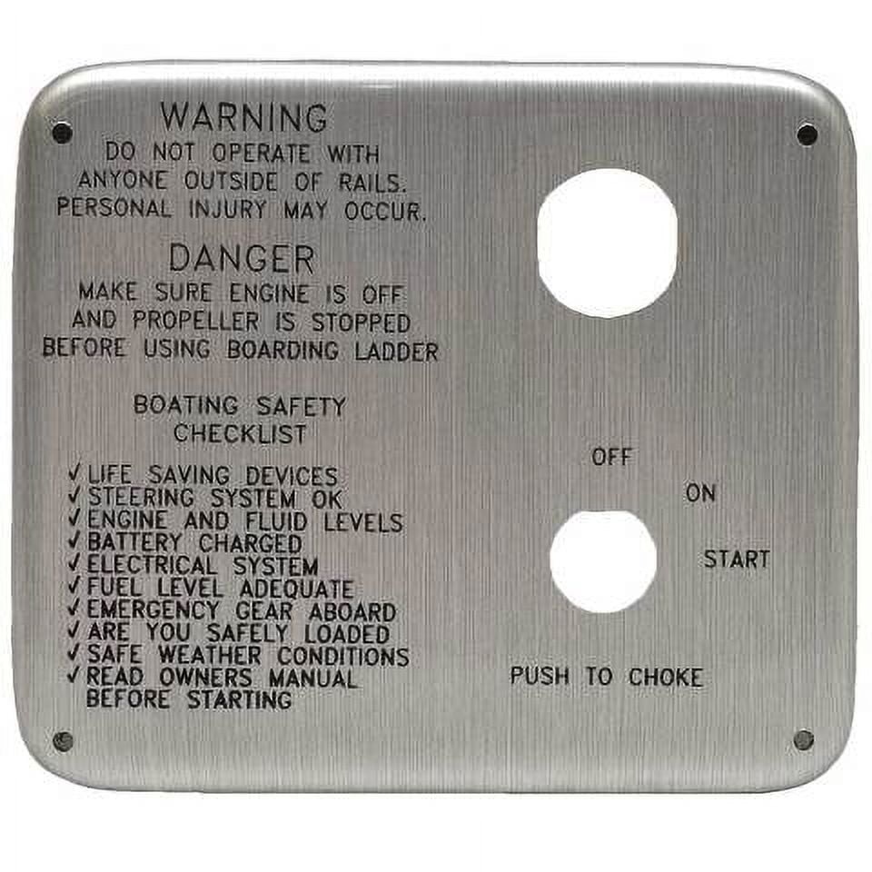 Avalon Boat Blank Ignition Panel 120170 | 6 3/8 x 5 1/2 Inch Silver ...