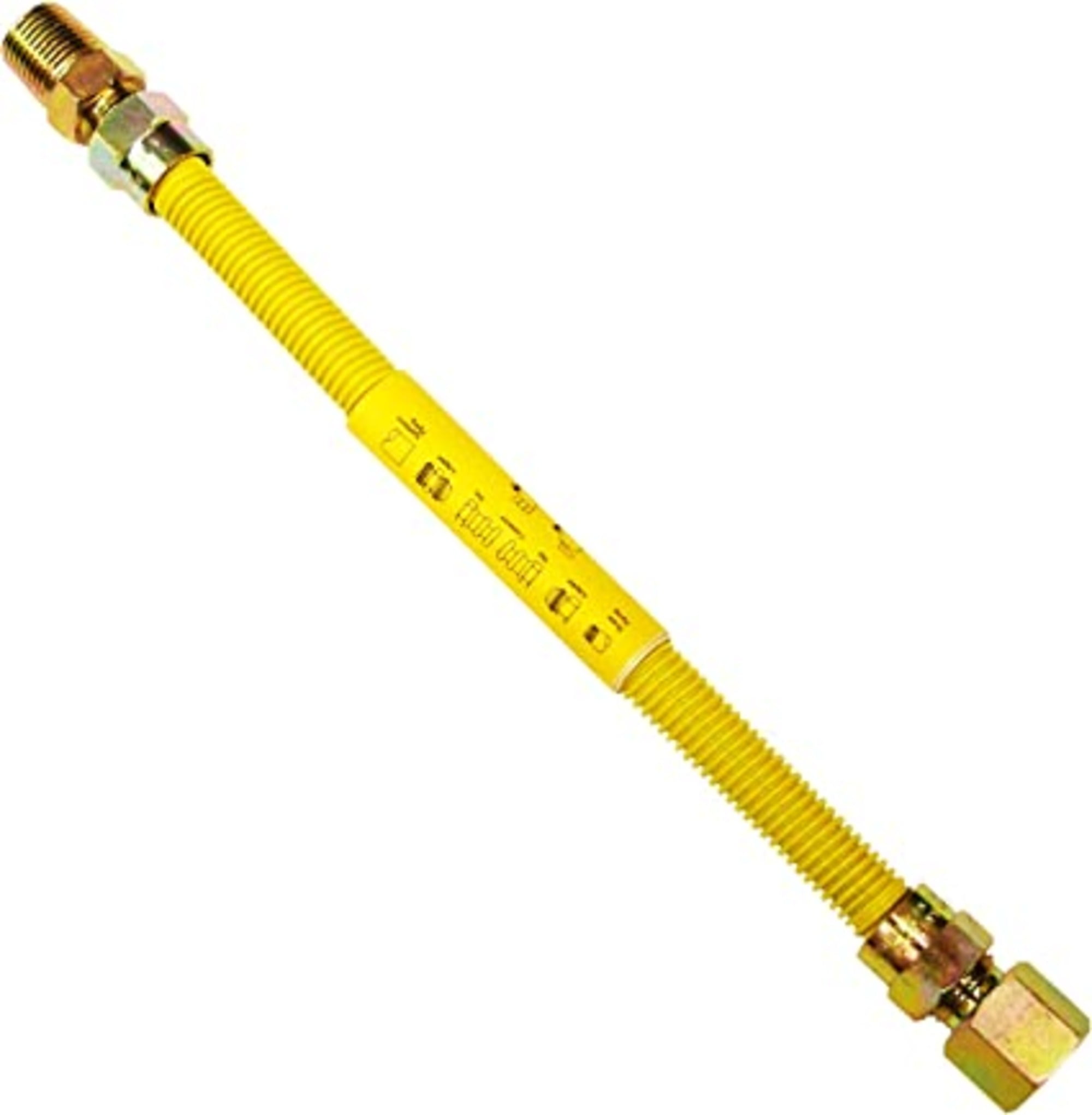 Avalon Flexible Yellow Coated Gas Lines with Ends 3/8 inch x 72 ...