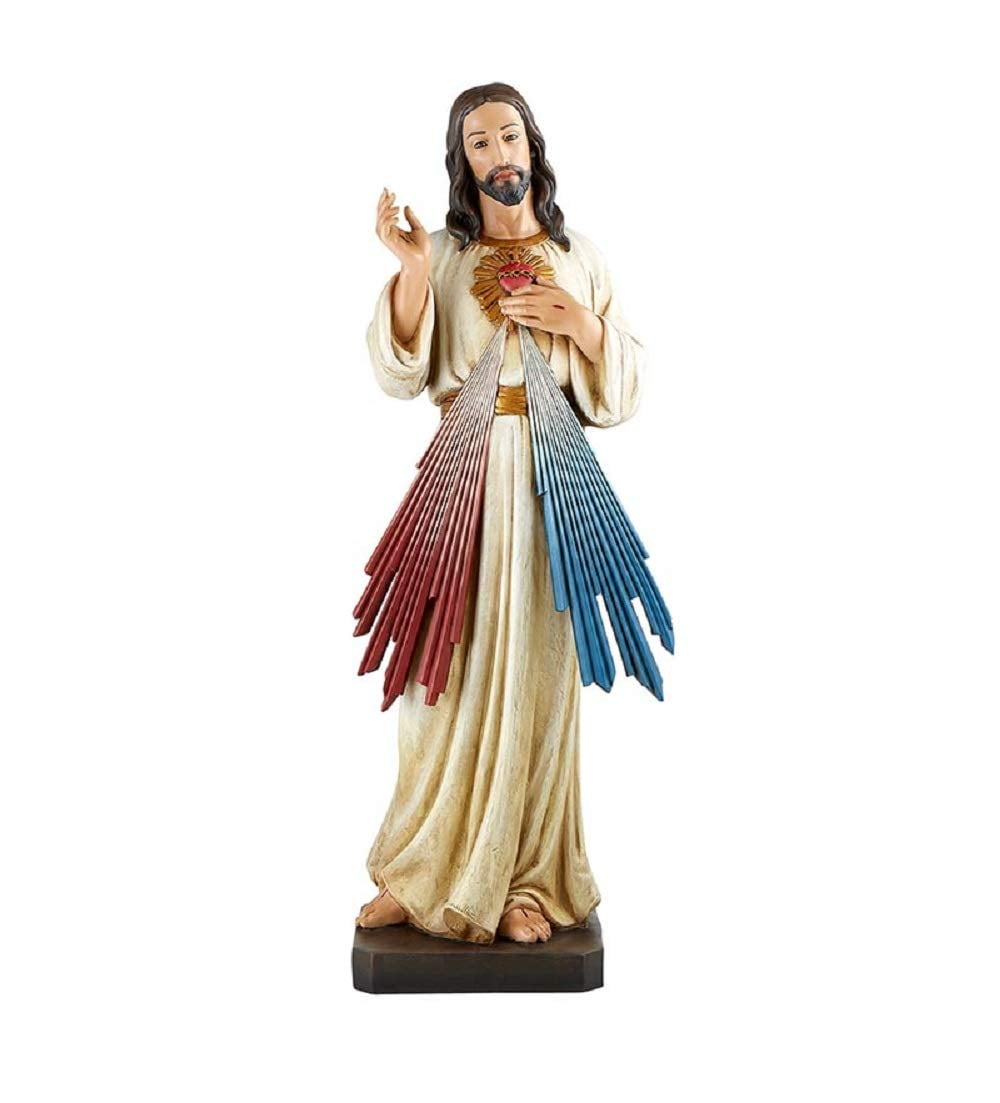 Avalon Gallery Divine Mercy Jesus Christ 24 Inch Large Resin Colored ...