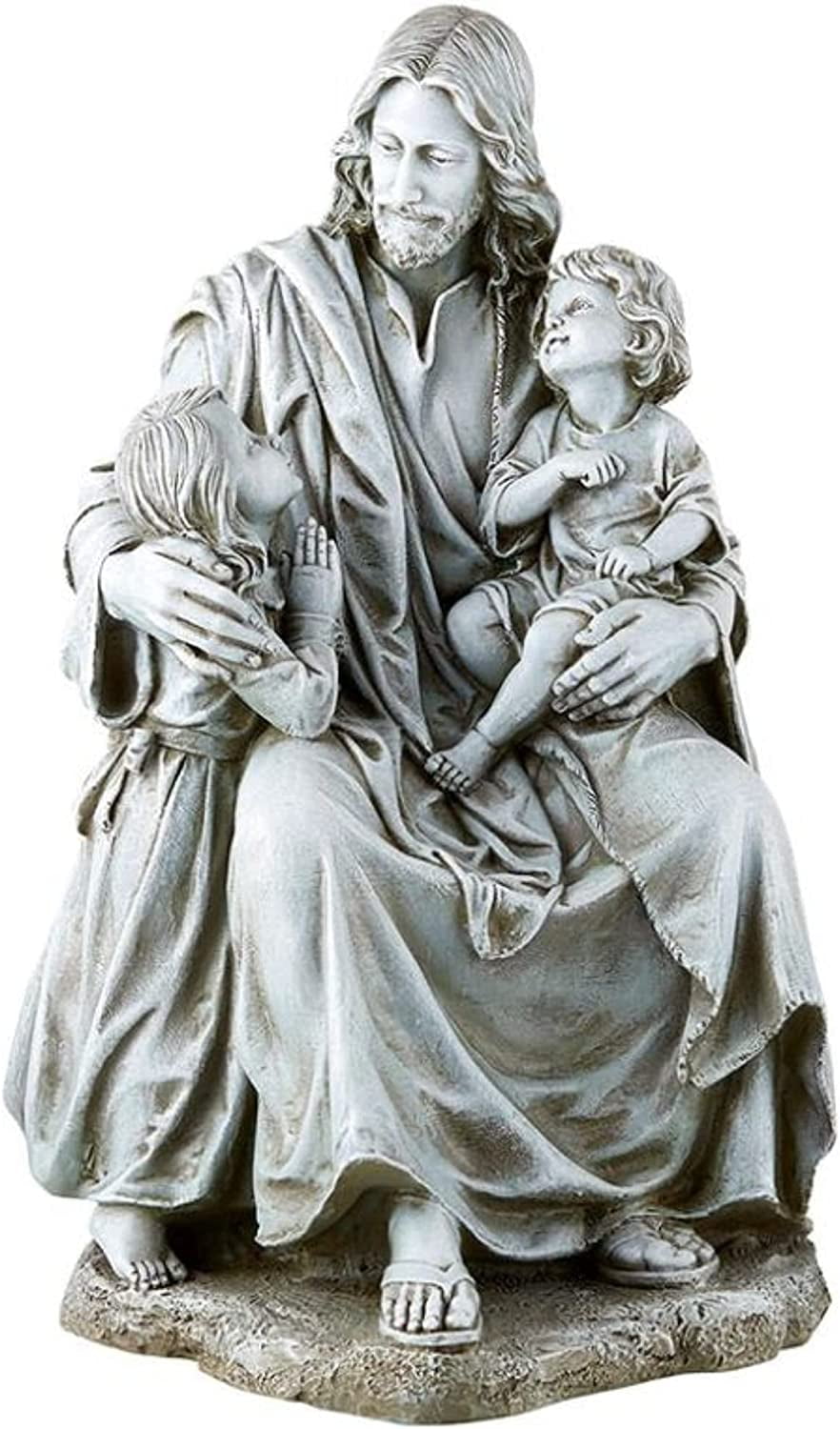 Avalon Gallery Large Jesus Statue with Children, Outdoor ations for ...