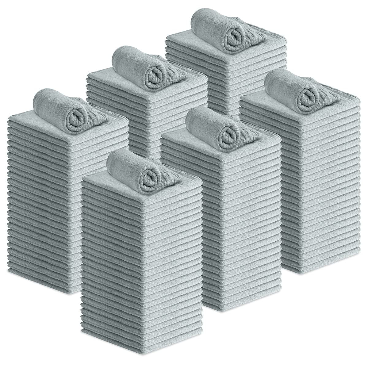 Avalon Grey Shop Towels (Pack of 150 - 12x14 Inches) Shop Rags – Cotton ...