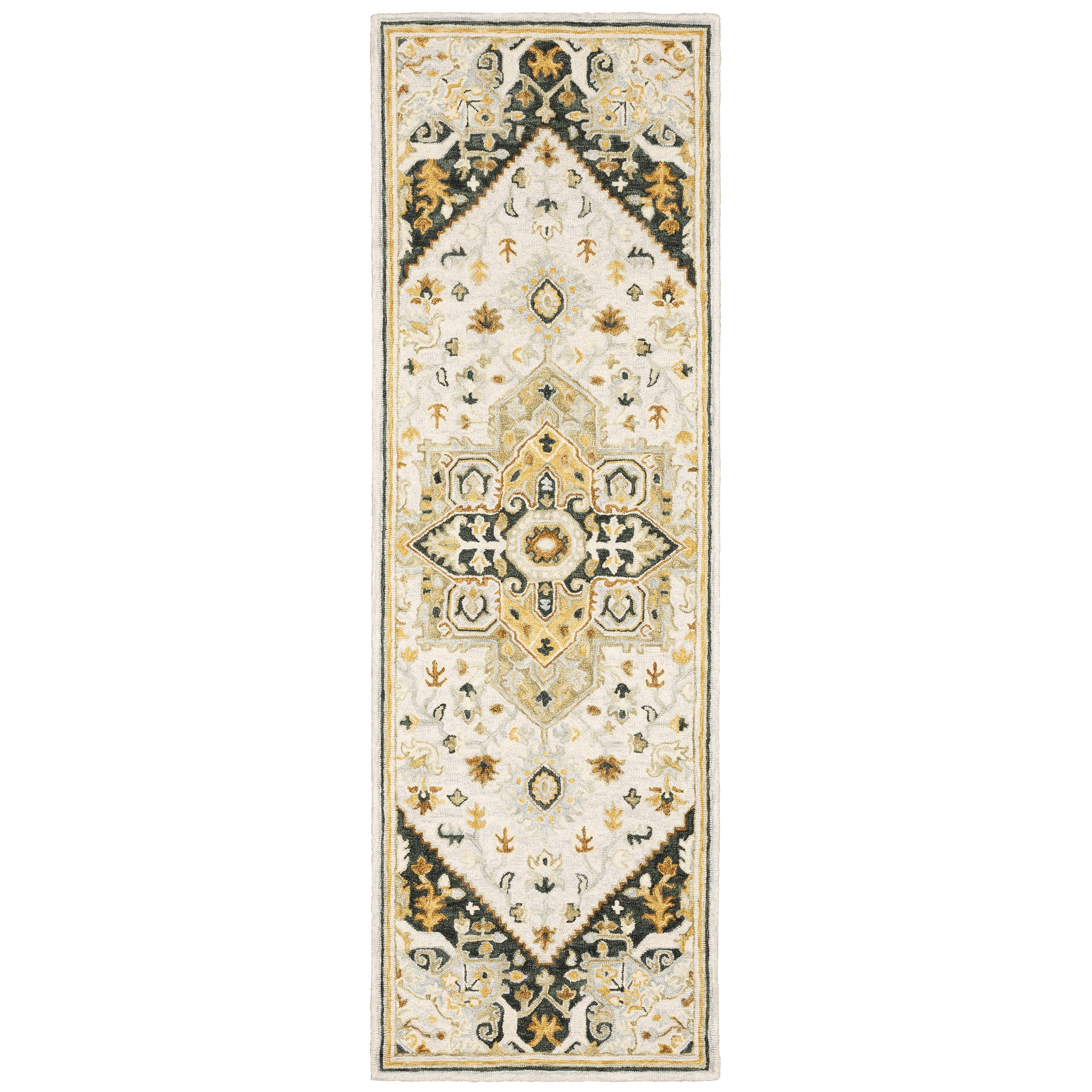 Avalon Home Acadia Vintage Bohemian Handcrafted Wool Area Rug or Runner ...