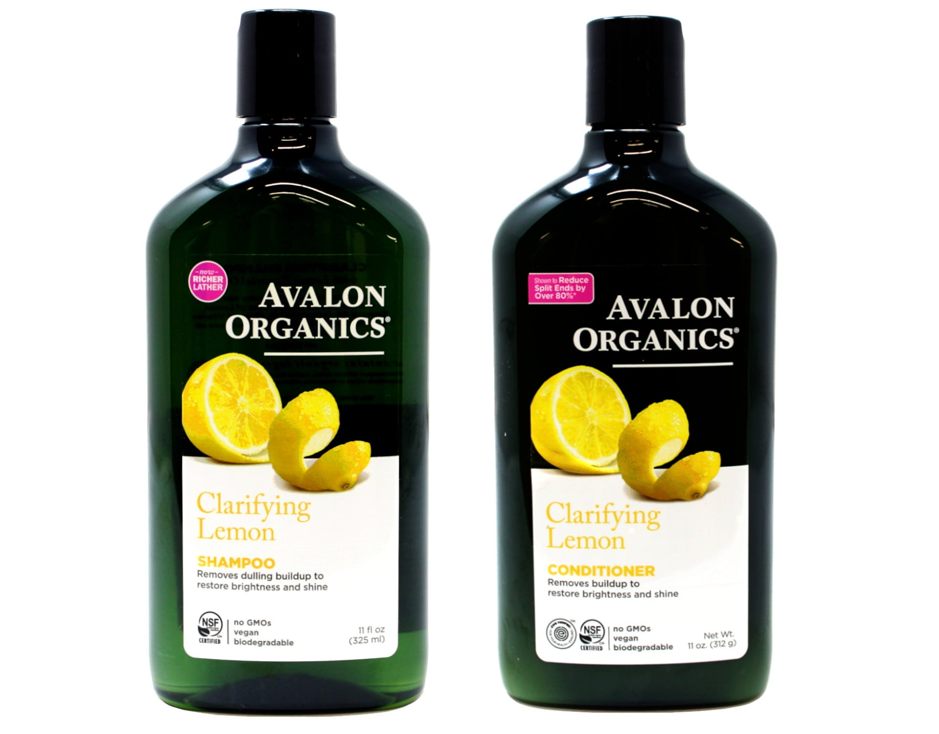 Avalon Organics Clarifying Lemon, DUO Set Shampoo + Conditioner, 11 Ounce, 1 Each - Walmart.com