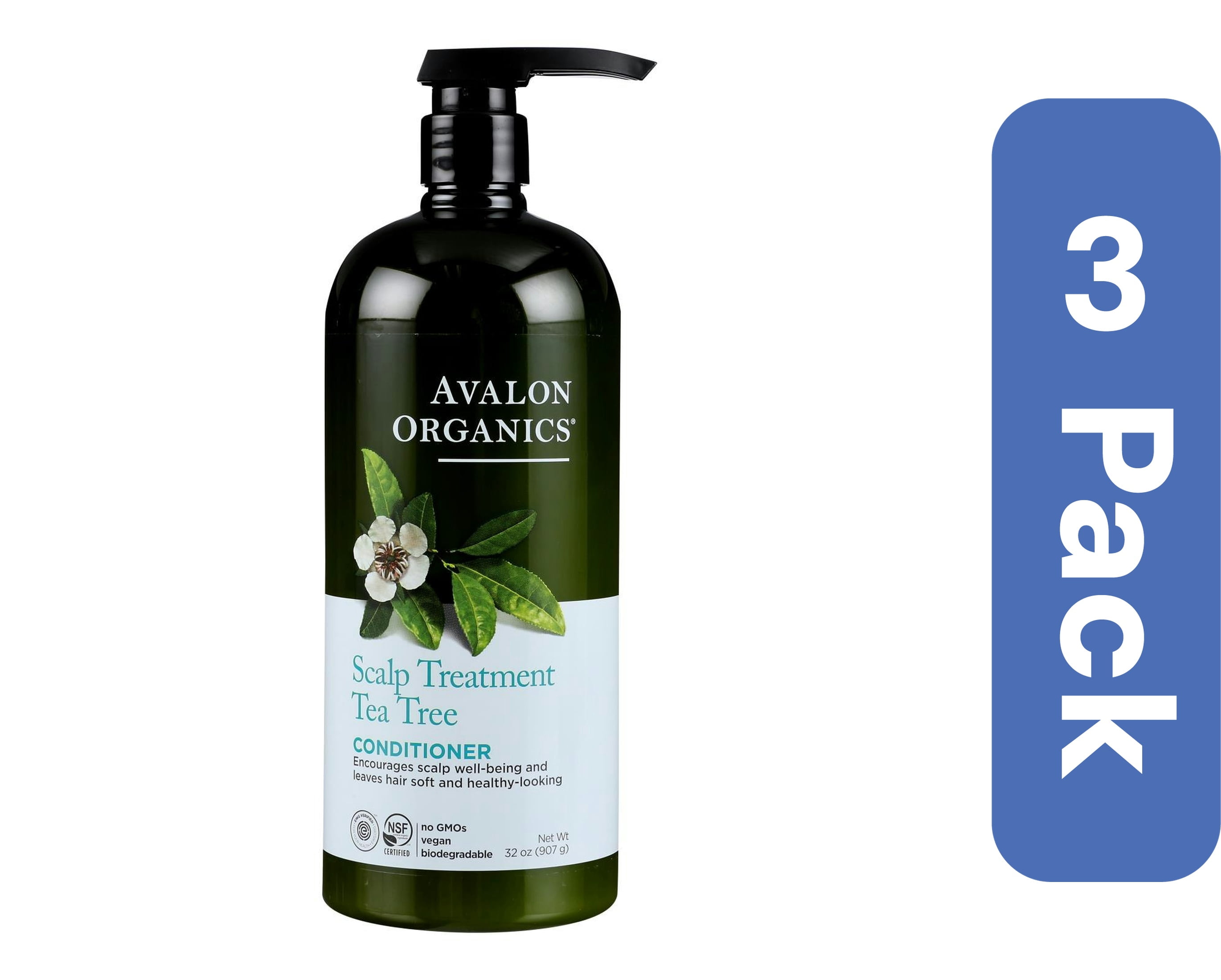 Avalon Organics Conditioner Tea Tree 32 oz (Pack Of 3) - Walmart.com