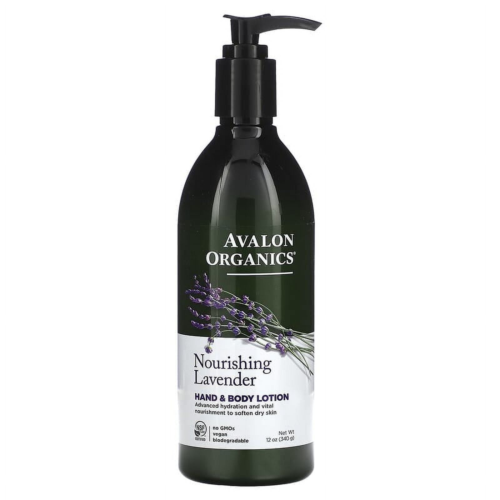 Avalon Organics, Hand & Body Lotion, Nourishing Lavender, 12 oz Pack of ...